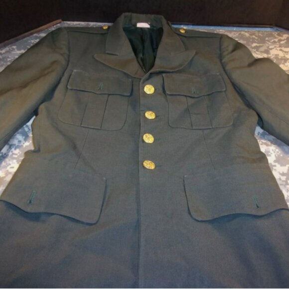 Jackets & Coats | 38r Usgi Authorized Serge Ag489 Class 3 Dress Green ...